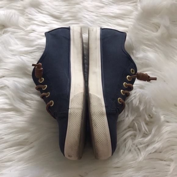Sperry | Shoes | Sperry Top Sider Navy Blue Slip On Canvas Shoe | Poshmark